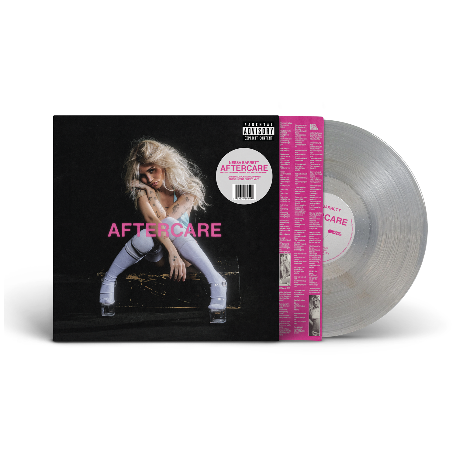 Aftercare Exclusive Translucent Glitter Signed Vinyl | The Music Store